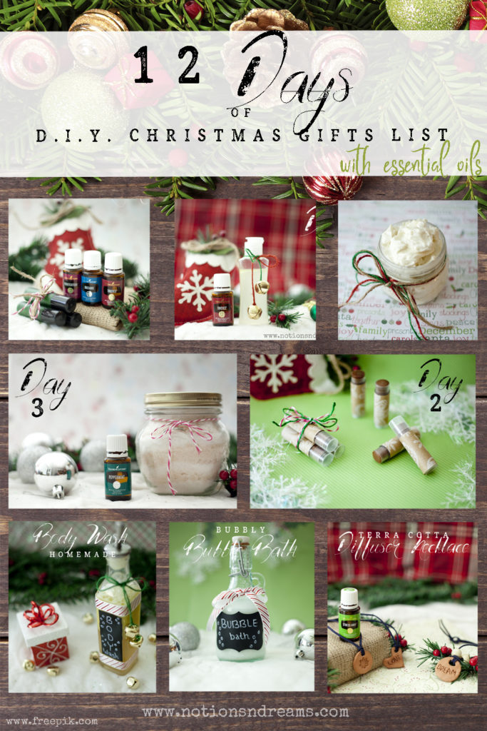 12 Days Of D I Y Christmas Gift LIST With Essential Oils Notions N 